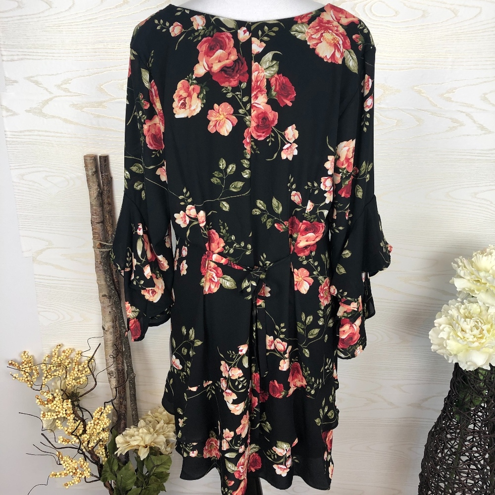 {New} Signature Romantic Ruffles Boho Floral Dress - Gem